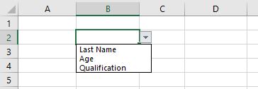 Creating Drop Down list of Table headers in excel - Microsoft Q&A