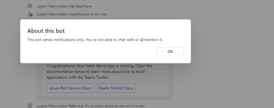 Why isn't my bot appearing in the @mention suggestions in the compose box? How can I fix this ...