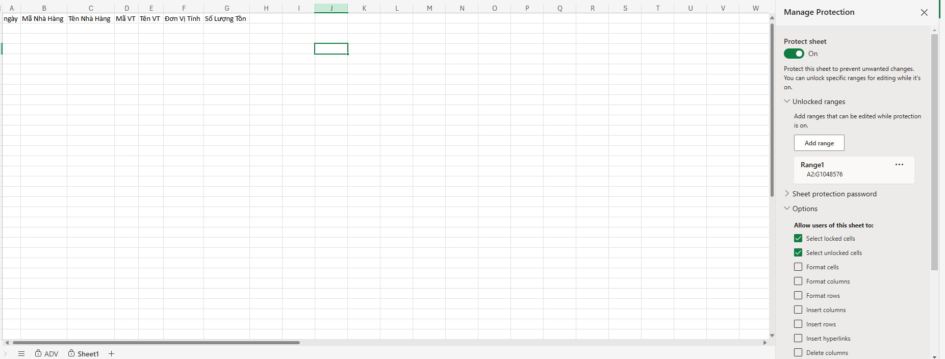Lock or unlock specific areas of a protected worksheet On excel sharepoint - Microsoft Q&A