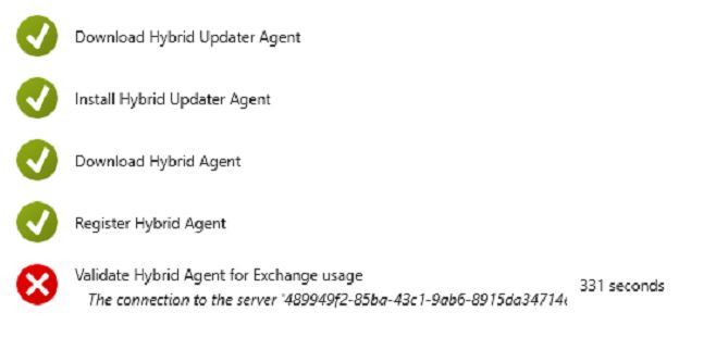 Unable to validate Hybrid Agent for Exchange usage - Microsoft Q&A