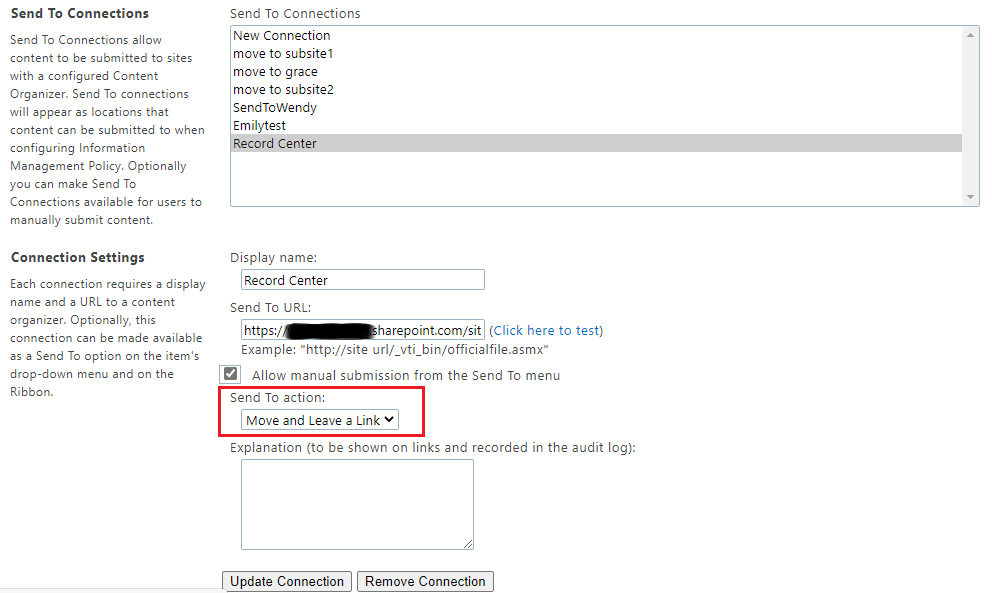 Document sent to Record Centre via Content Organizer when metadata is ...