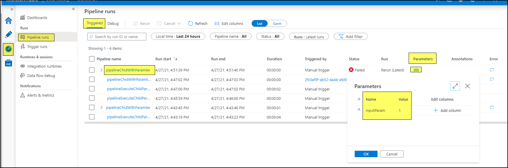 A special scenario when passing parameters between different pipeline ...