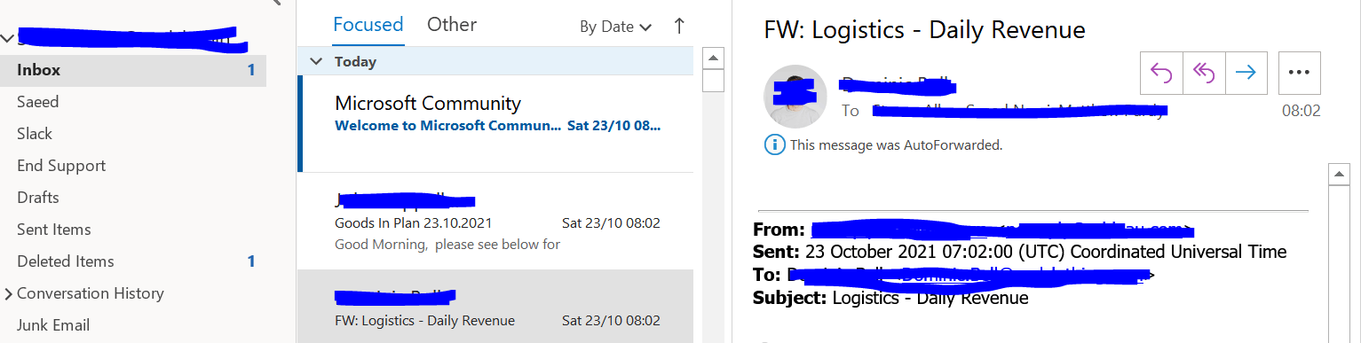 Outlook views different in inbox and groups - Microsoft Q&A