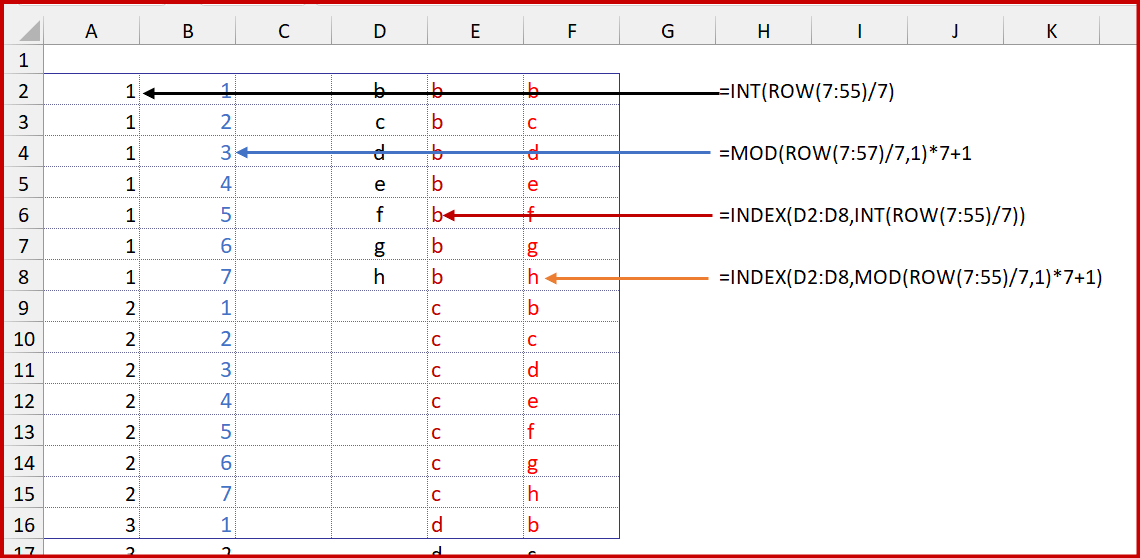 Repeat a range of values n number of times across rows in Excel - Microsoft Q&A