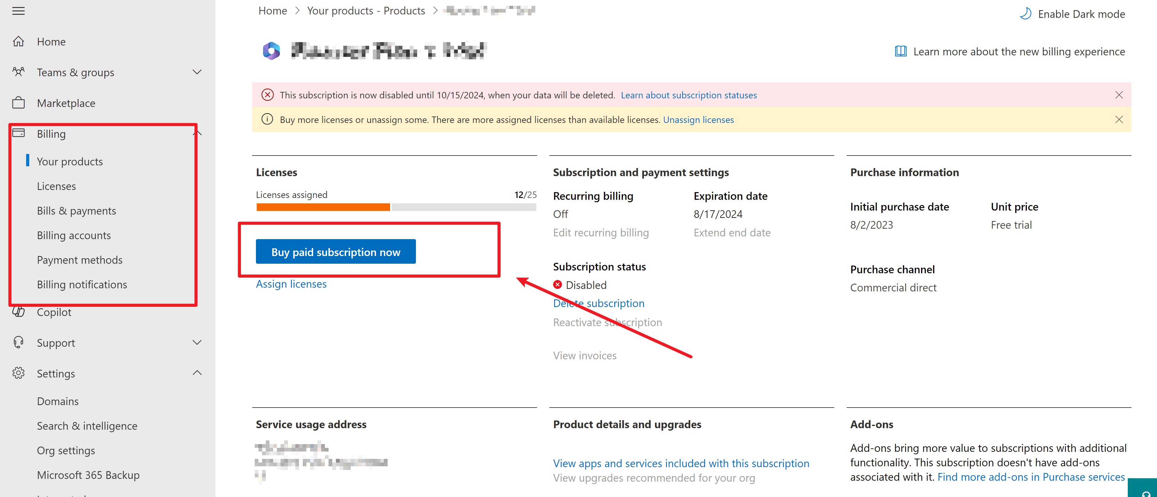 How can we reactivate office 365 that has expired? - Microsoft Q&A