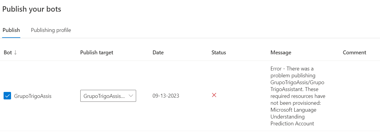 Azure Bot Prediction Ressource - Microsoft Q&A