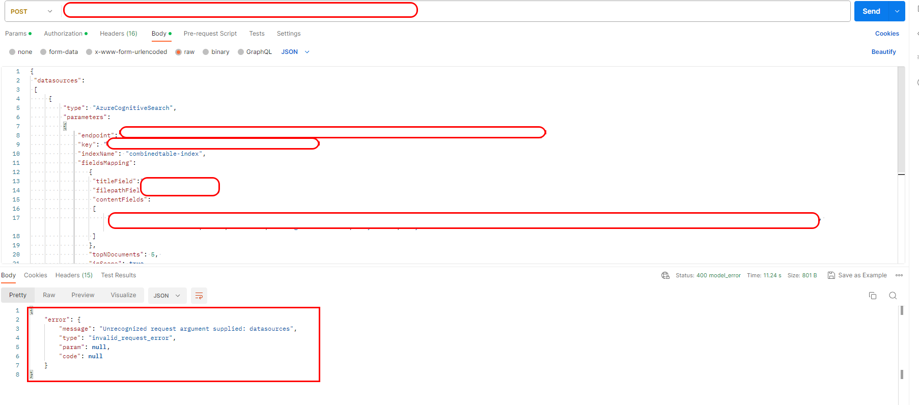 How can I access my attached data from API of azure open AI deployed ...
