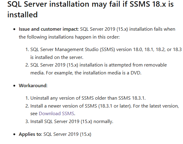 Buenas tengo un error de instalación del SQL, he intentado varias versiones y siempre me da un ...