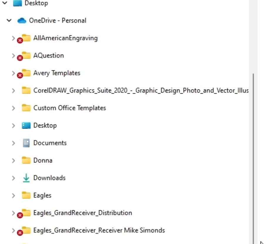 OneDrive red circle with white X - Microsoft Q&A