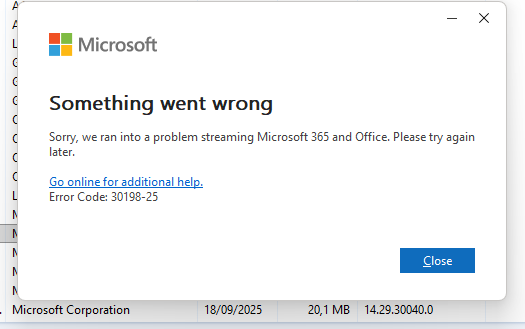 Please help -- Office error message - Microsoft Q&A