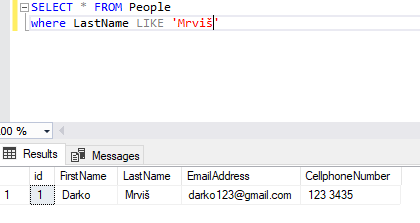 Microsoft SMSS not recognizing letter 'ć' when using query - Microsoft Q&A