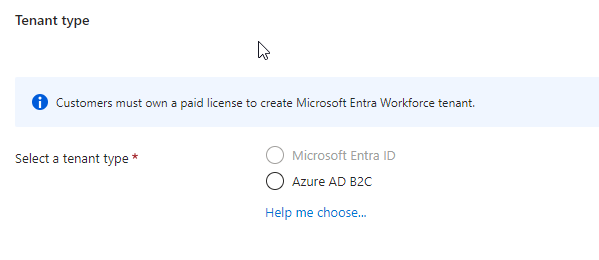 Can't create entra ID tenant with Free Azure account to study AZ-104 ...
