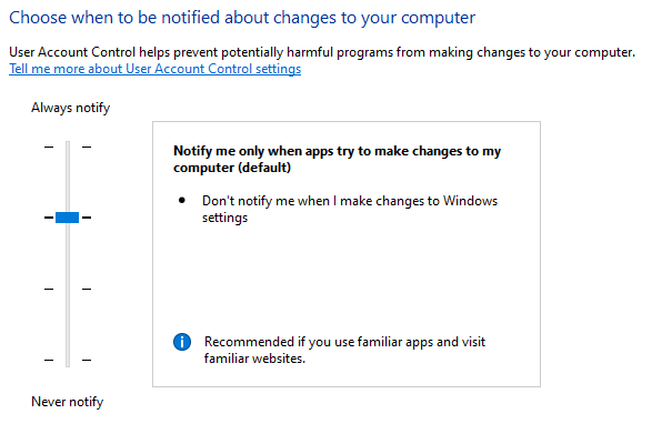 Windows user account control - Microsoft Q&A