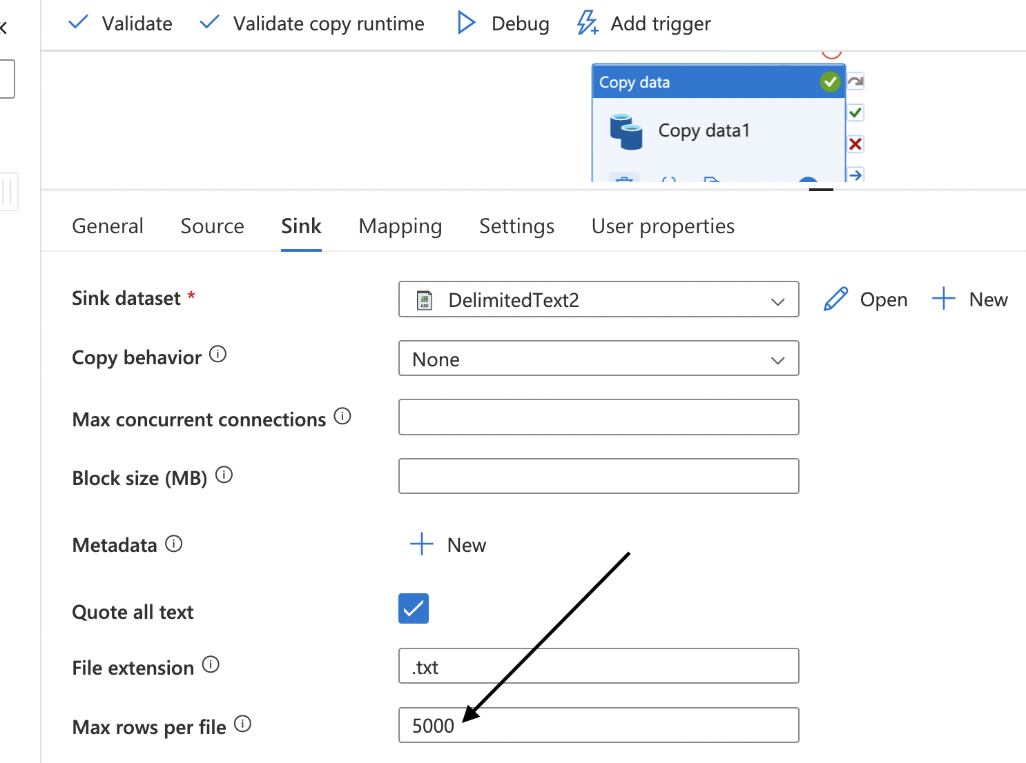 How to loop through a file in Azure data factory having more than 5000 rows? - Microsoft Q&A