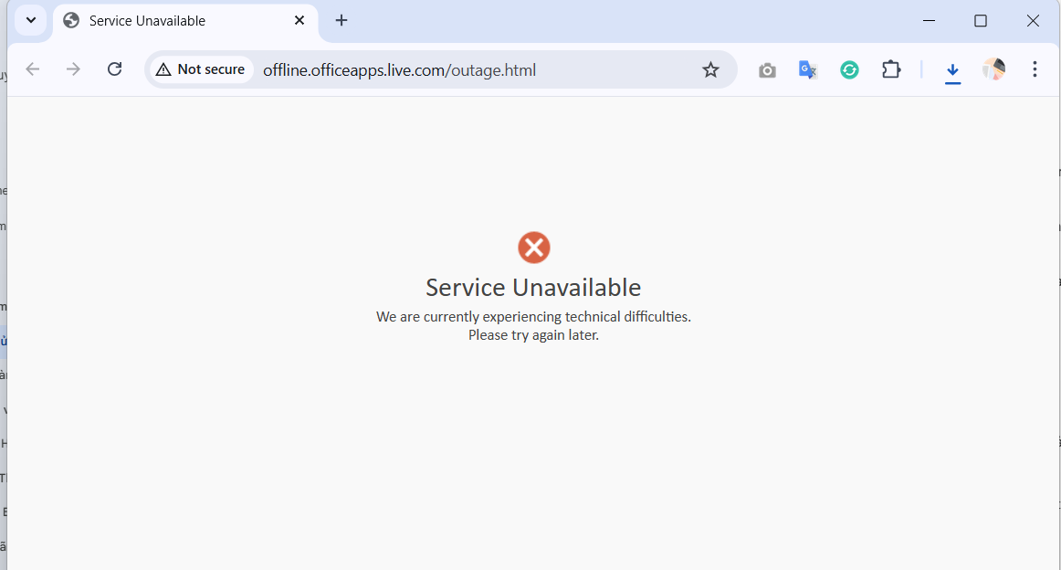 Office home 2024 :Service Unavailable - Microsoft Q&A