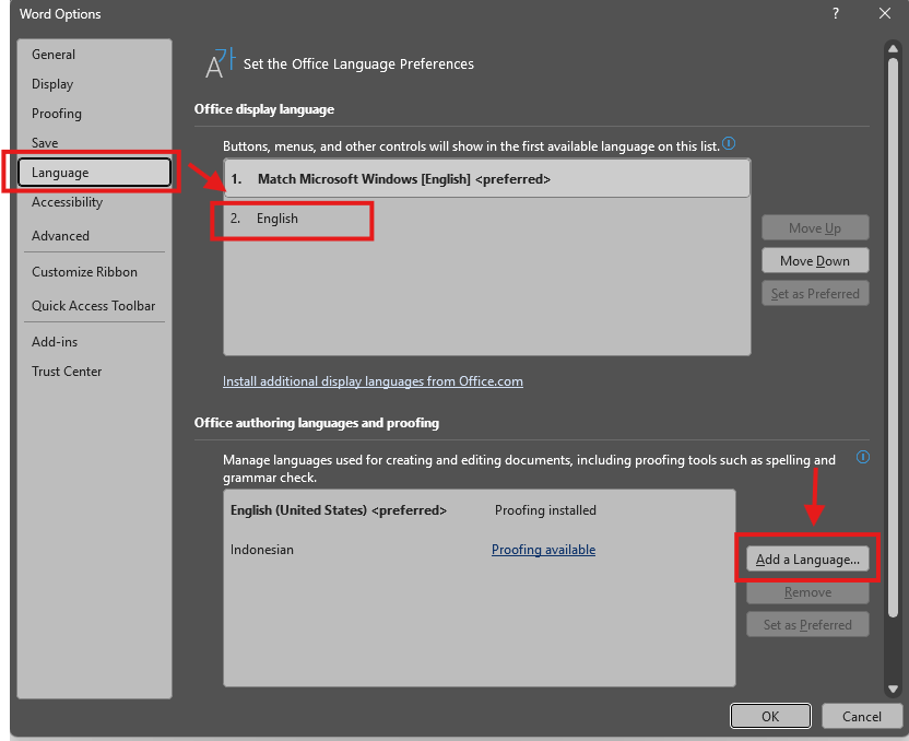 Word has changed from English to Spanish - Microsoft Q&A