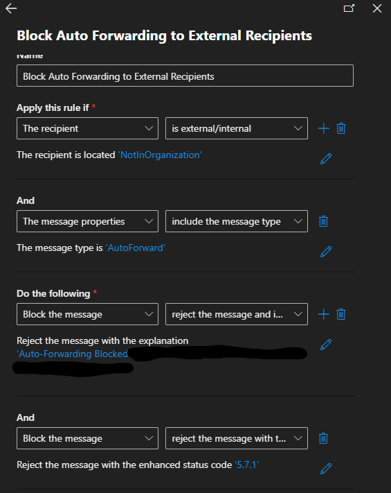 How to block external email forwarding in entire organization by ...