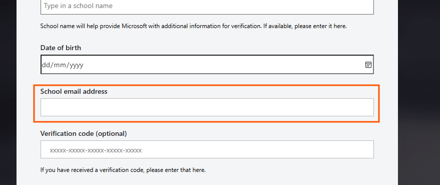 Want to create Azure for Student get Invalid email address - Microsoft Q&A