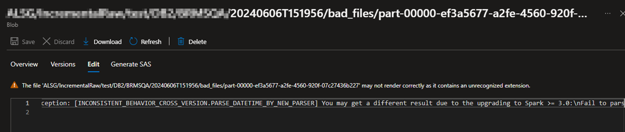 Issues while writing into bad_records path in Databricks - Microsoft Q&A