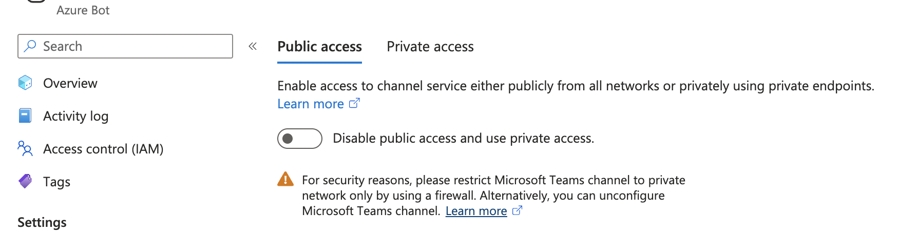 Bot Service unable to call API that's deployed as a private endpoint - Microsoft Q&A