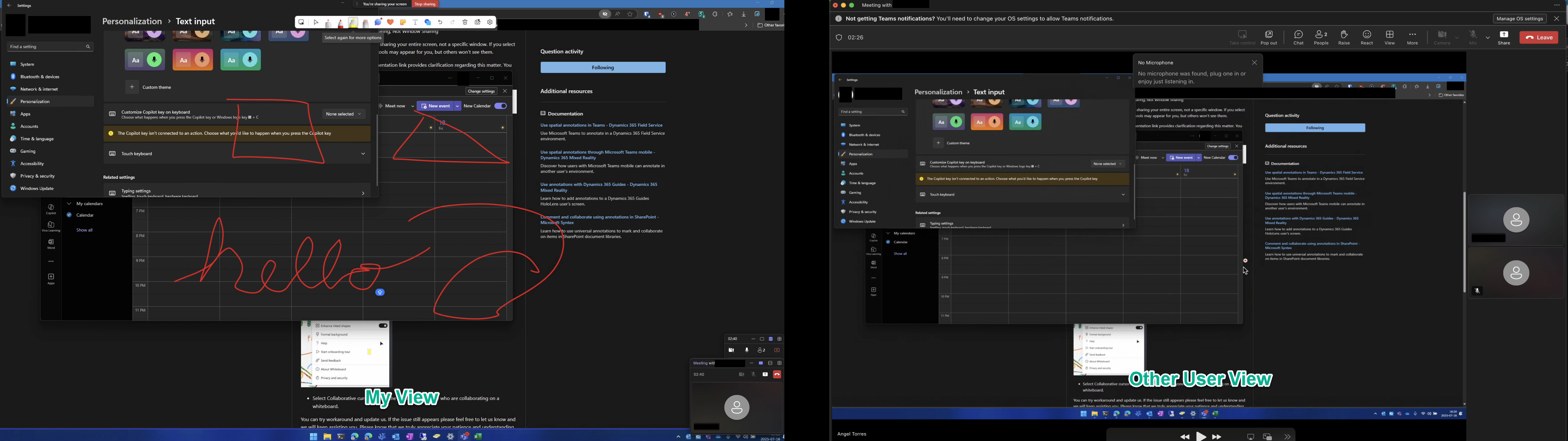 Annotations not visible to other meeting participants. - Microsoft Q&A