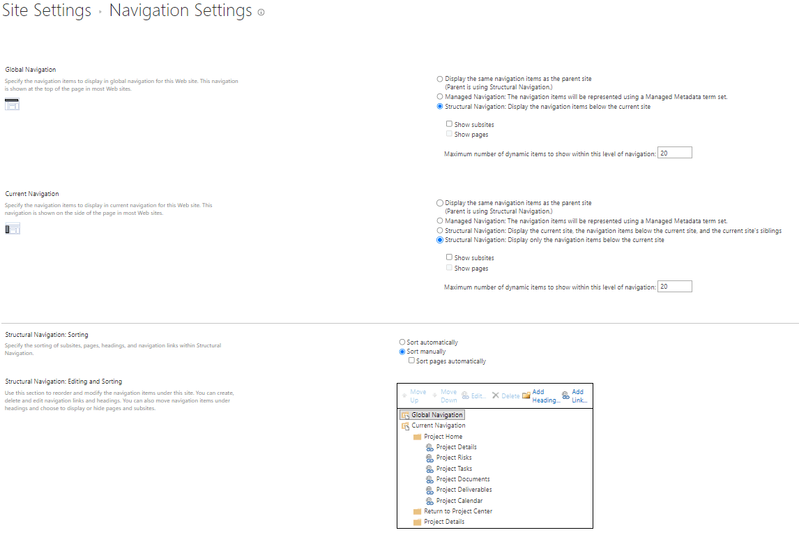 Project Site - Navigation link broken on Project Detail Page ...