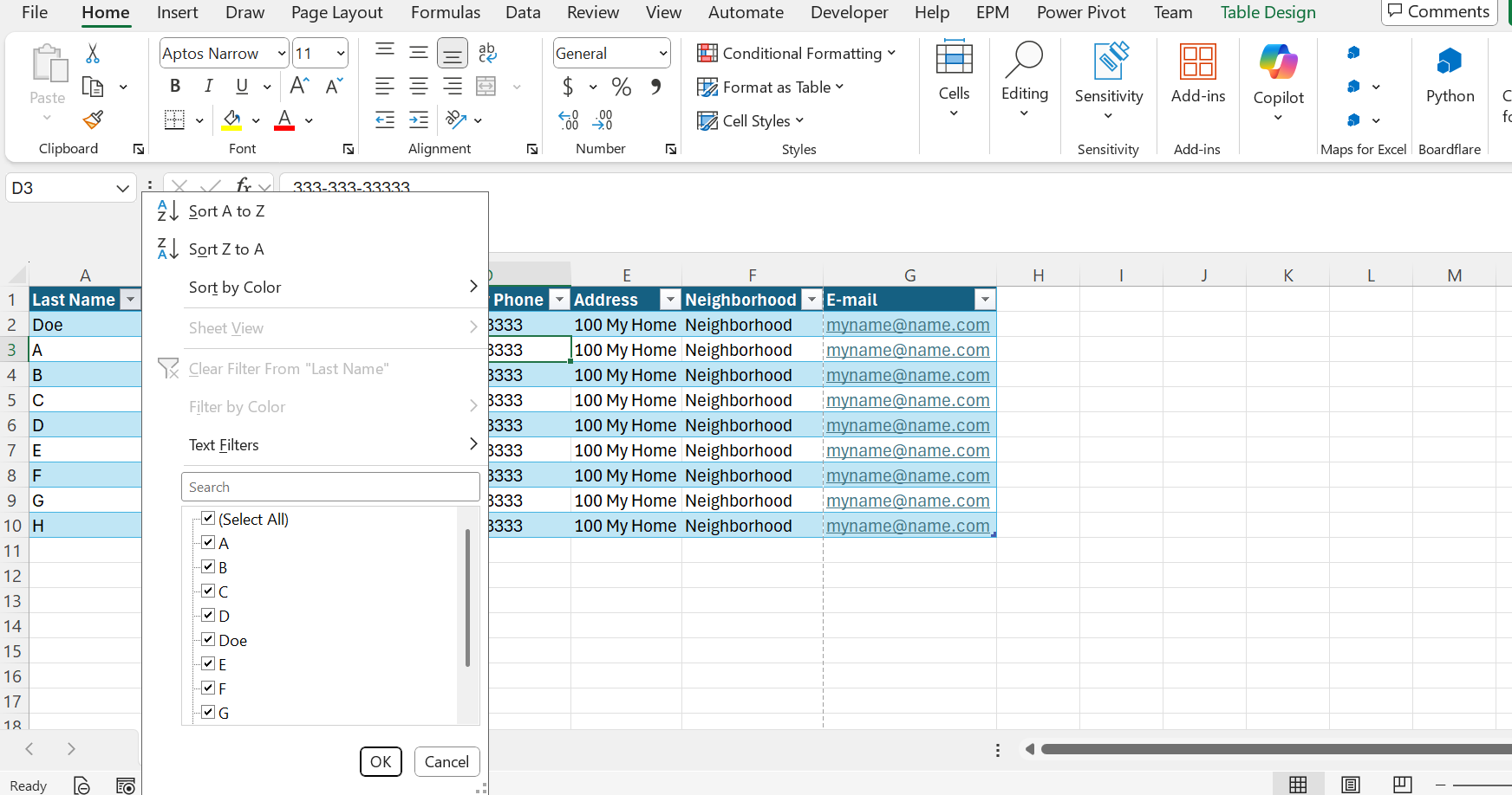 Convert Excel sheet to a Phone Book - Microsoft Q&A