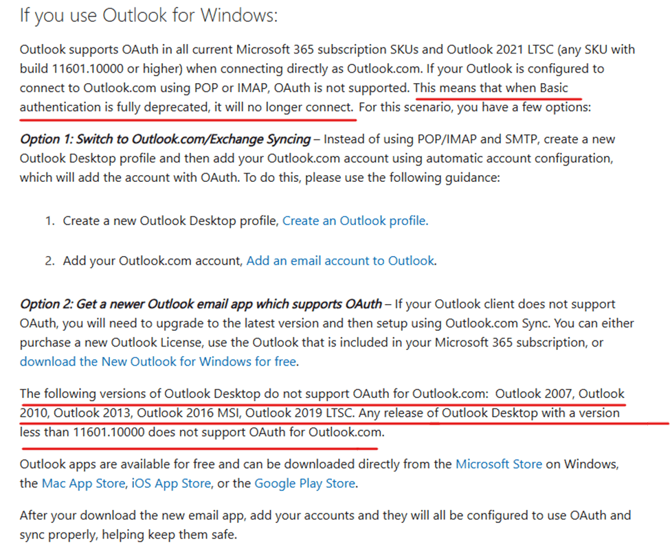 Windows Security: Microsoft Outlook... connecting to hotmail. This ...