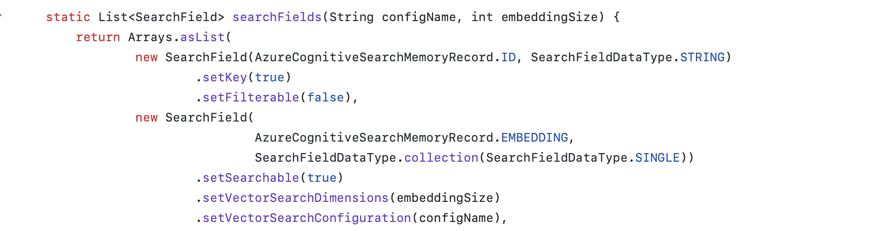 Missing SearchFieldDataType.SINGLE and VectorSearch in Java Search SDK ...
