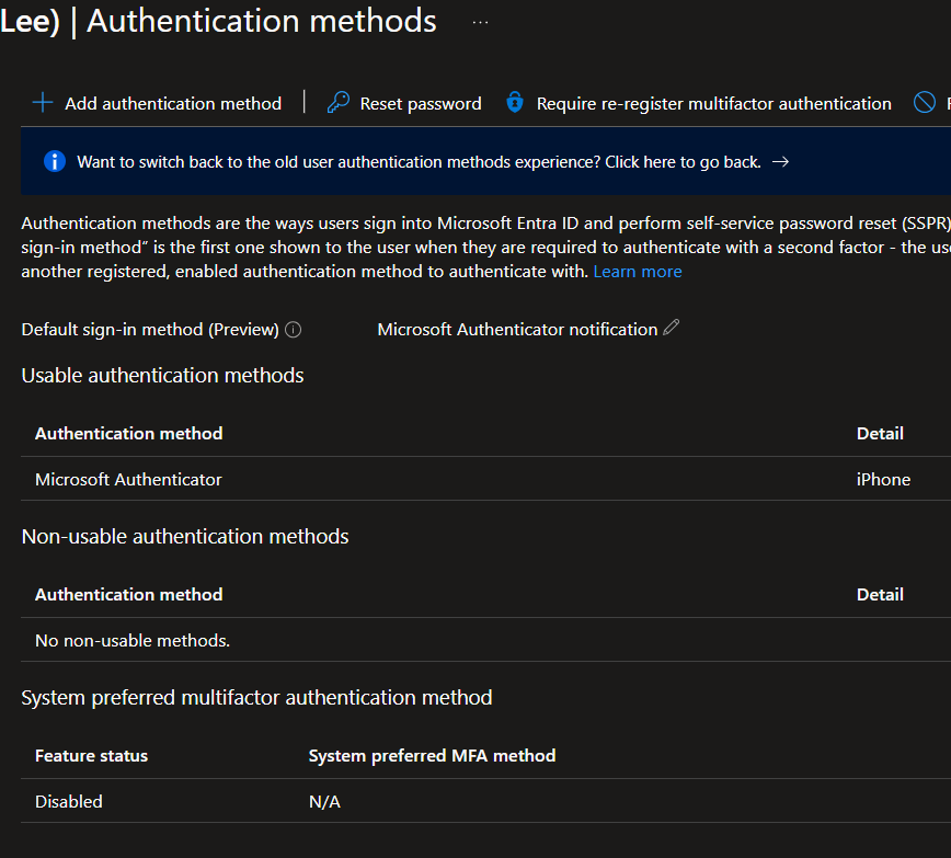 When the NPS extension requests authentication from Azure MFA, the authentication method is ...