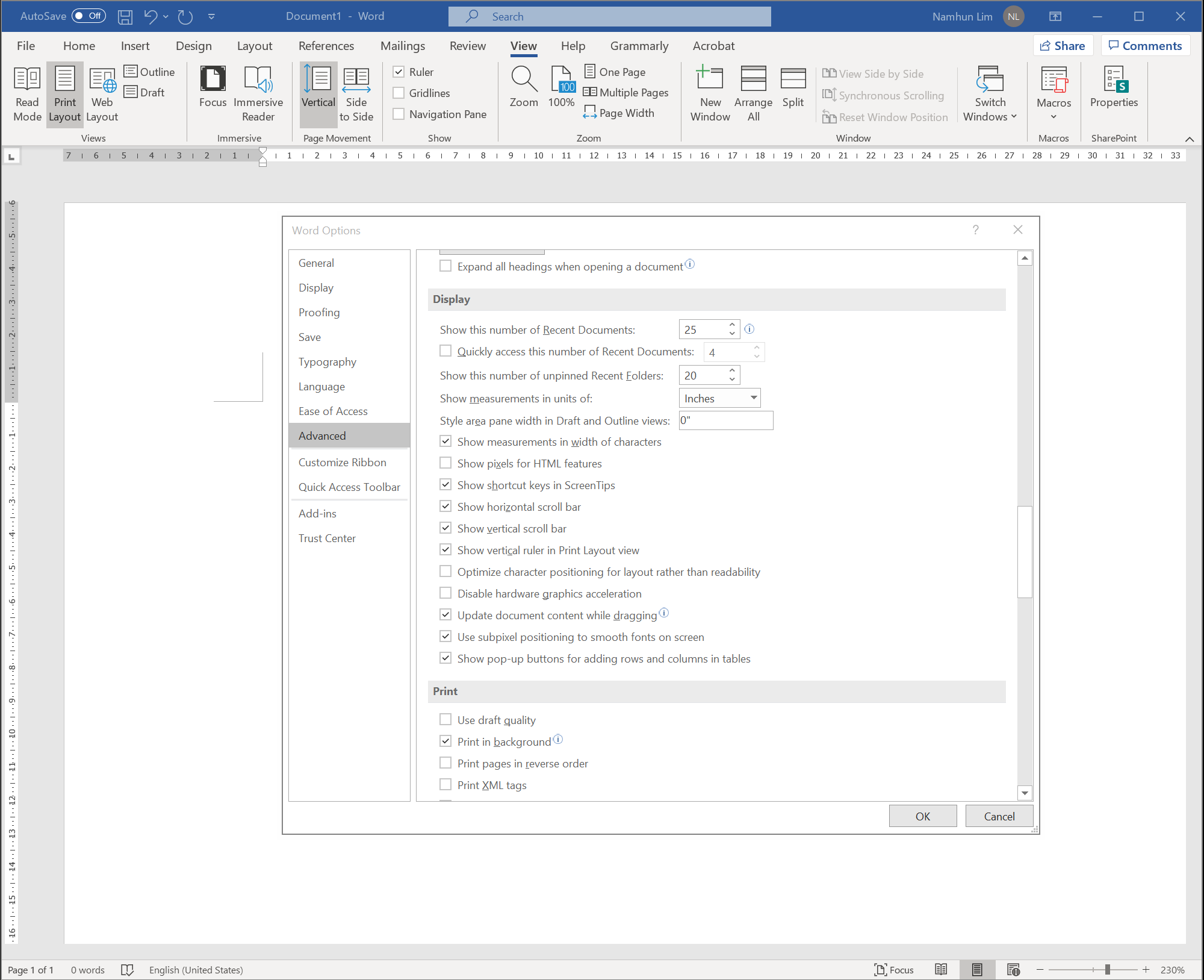 Word Ruler Scale - not change - Microsoft Q&A