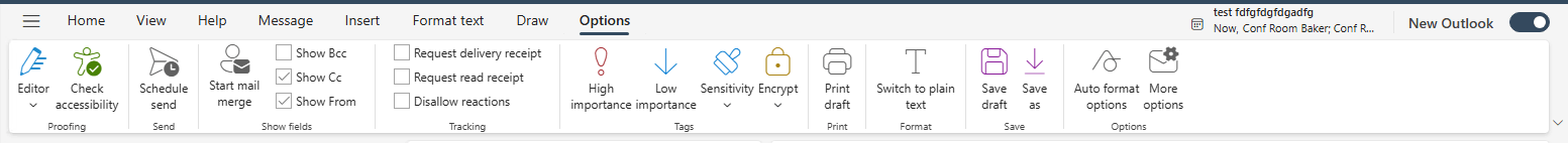 Adding a command in the new outlook on the ribbon - Microsoft Q&A