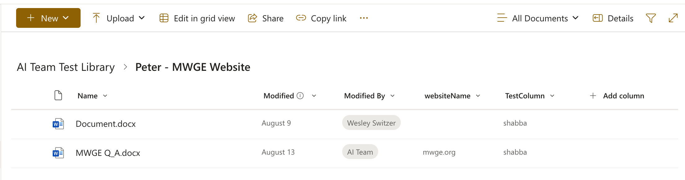 Sharepoint Additional Columns aren't accessible - Microsoft Q&A