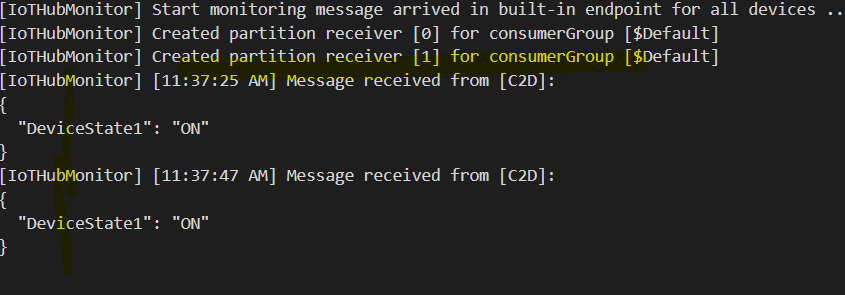 How To Receive Data From Iot Hub Device To Console App Or To Export As Csv File Microsoft Qanda