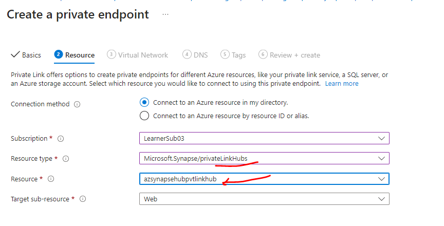 Azure synapse studio private endpoint configuration - Microsoft Q&A