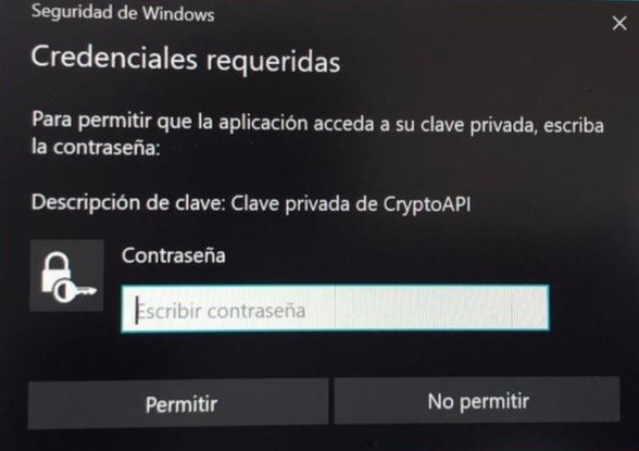 Mensaje de Credenciales requeridas “Clave privada de CryptoAPI.” ≈ ...