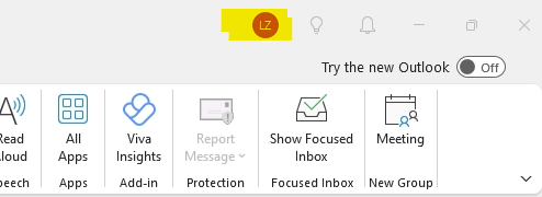 What is this icon symbol on the top right corner of the Outlook email ...