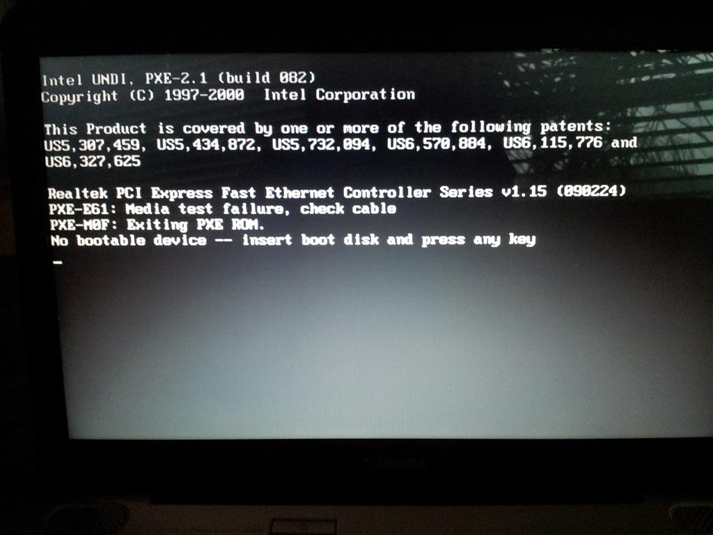 Unable to boot the computer to Windows 7. Error: No bootable device ...