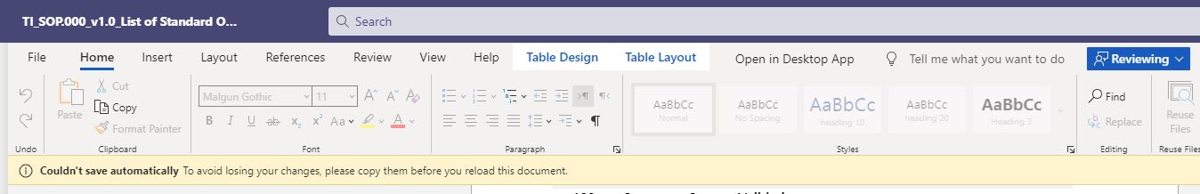 can't save automatically at TEAMS - Microsoft Q&A