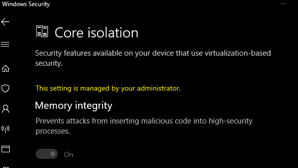 core isolation - Microsoft Q&A