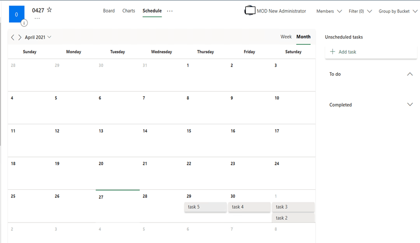 Planner - Schedule view - Microsoft Q&A