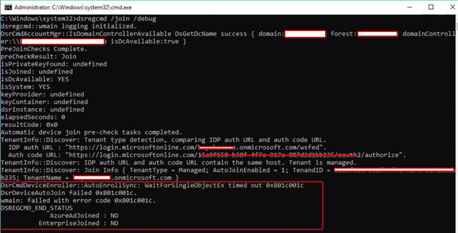 Azure AD Device registration - Hybrid Azure AD Join failing - Windows ... Azure AD Device registration - Hybrid Azure AD Join failing - Windows ...