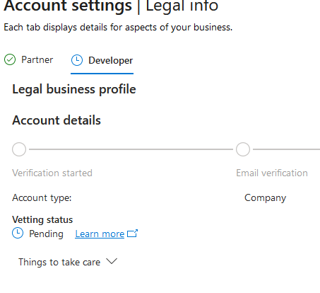 Microsoft Partner Centre - Stuck on Pending for Developer Account ...