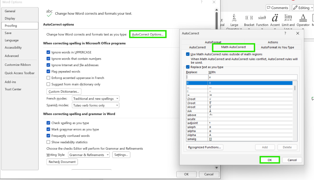 an error comes up in putting a tilde under a letter - Microsoft Q&A