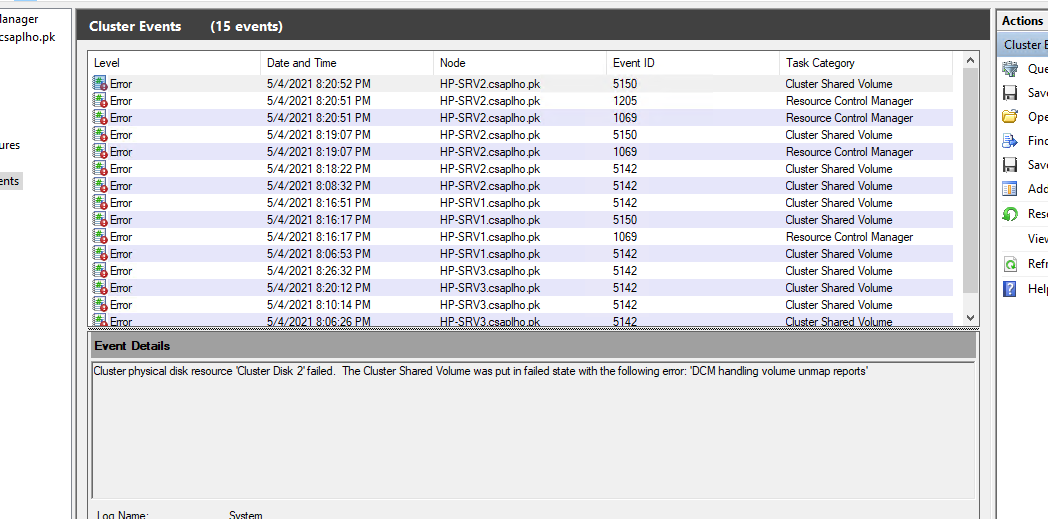 Issues In Failover Cluster Disk Microsoft Qanda