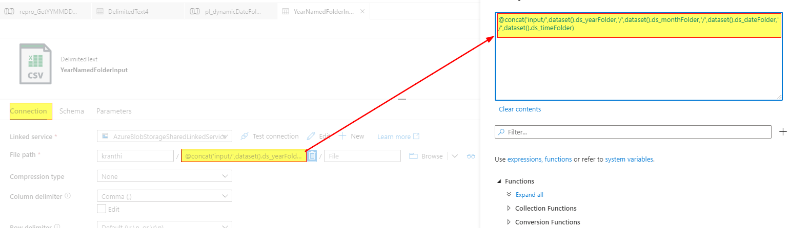 Accessing File Name From Nested Folder Structure And Passing It To Notebook Activity As A