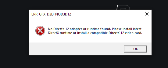 No directx 12 adapter on my windows - Microsoft Q&A