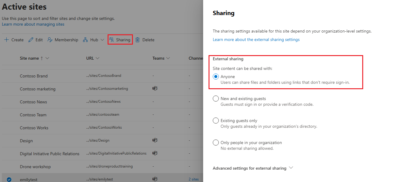 External Sharing!?! - Microsoft Q&A