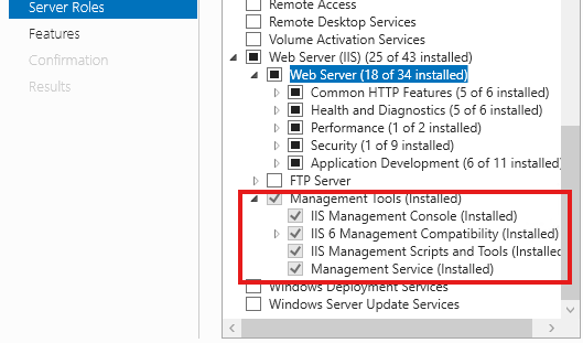 IIS Web console is not displaying any of the icons after OS system ...