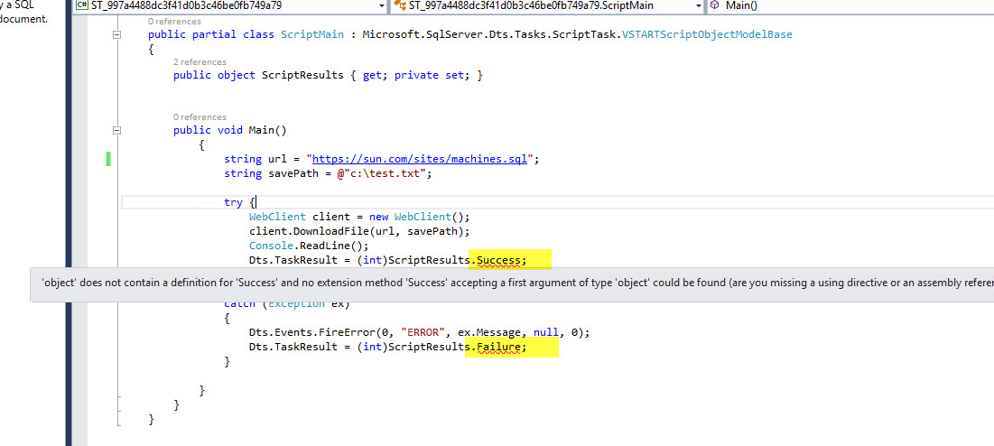 Script entry point invalid - Microsoft Q&A